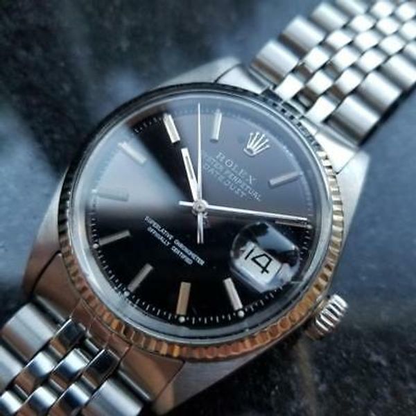 ROLEX Men's 18K Gold & SS Datejust 1601 Automatic, c.1967 All Original ...