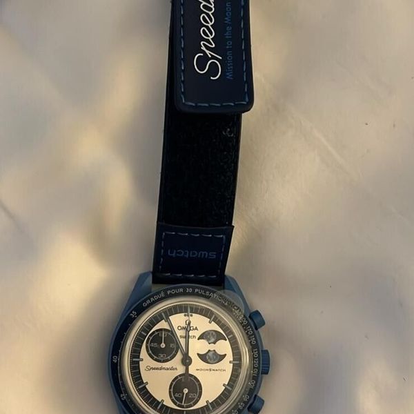 Moonswatch super blue moon swatch x omega | WatchCharts Marketplace