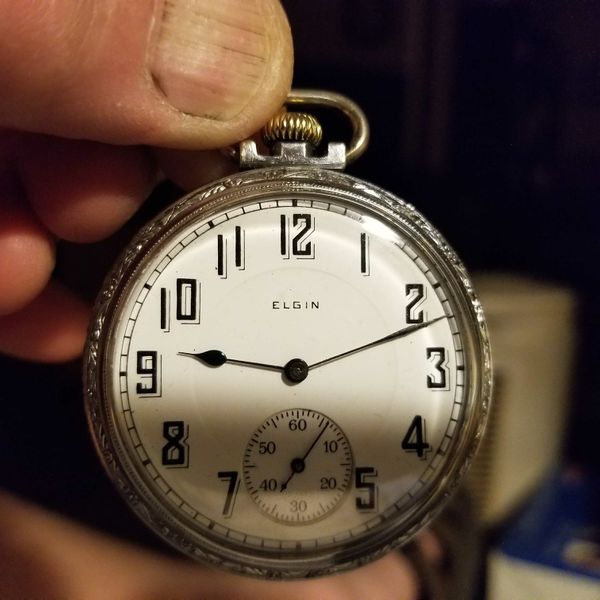 1921 Elgin 17 jewel, white gold case, serviced. | WatchCharts Marketplace