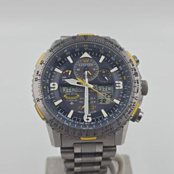 Citizen Eco-Drive Blue Angels Titanium Mens Chronograph Watch ...