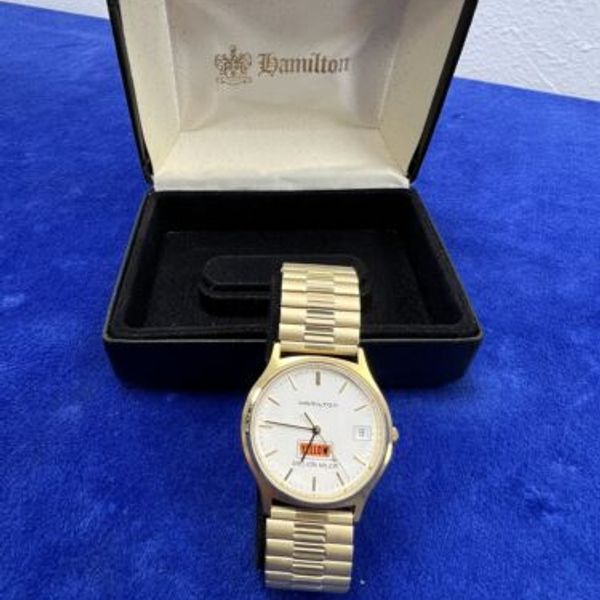 Hamilton Yellow Freight “Million Miler” 1997 Quartz Watch Gold Tone ...