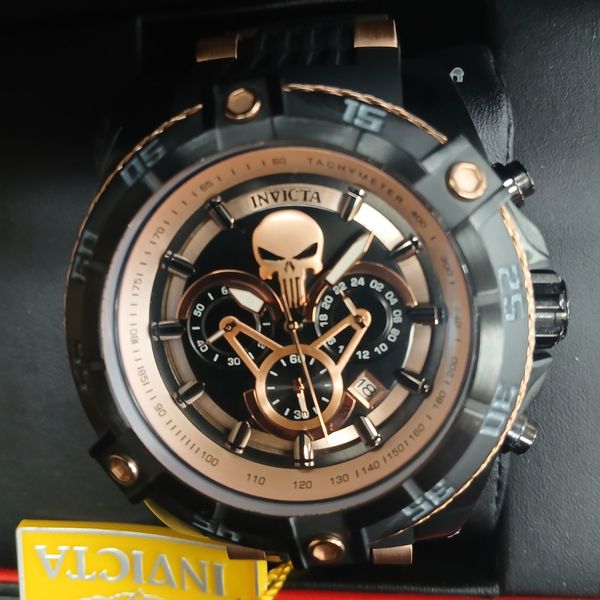 Invicta Marvel Punisher Limited Edition 52mm Rose Gold Chronograph ...