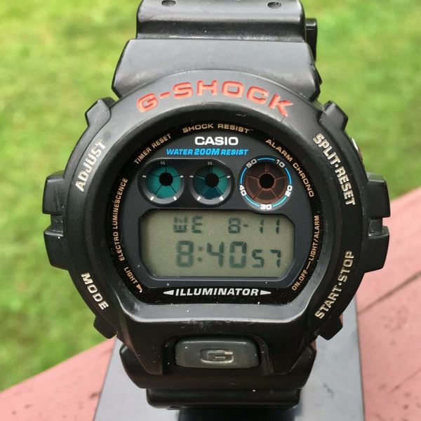 Vintage 90's Casio G-Shock DW-6900 Module 3230 New Battery! Super Clean ...