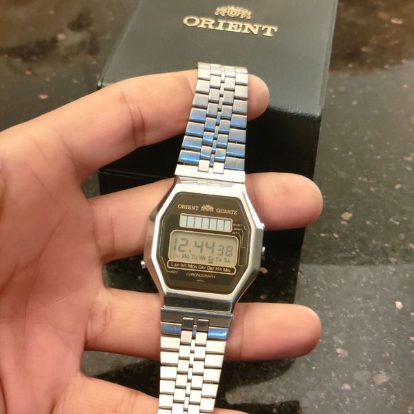 1970s Vintage & Very Rare Beautiful Brown Orient Digital Solar ...