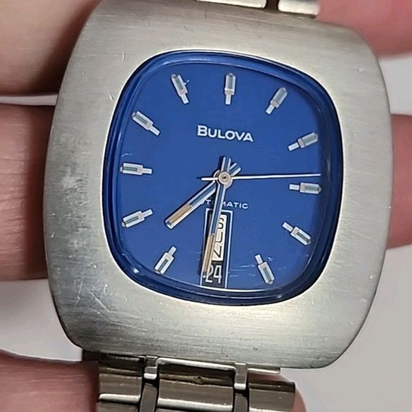 Vintage 1973 Bulova Jet Star Blue Dial Men's Automatic wristwatch ...