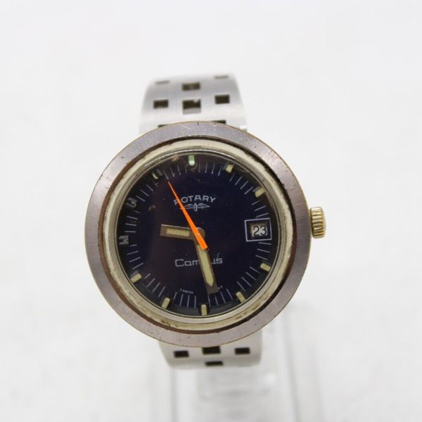 F Vintage Gents Rotary Campus Manual Wind Running Wristwatch ...