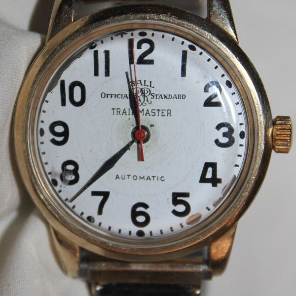 BALL RAILROAD WRISTWATCH...25 JEWELS...TRAINMASTER...OFFICIAL STANDARD ...