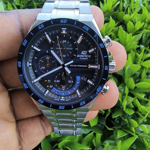 Casio Edifice Chronograph Solar Powered Stainless Steel Men's Watch ...