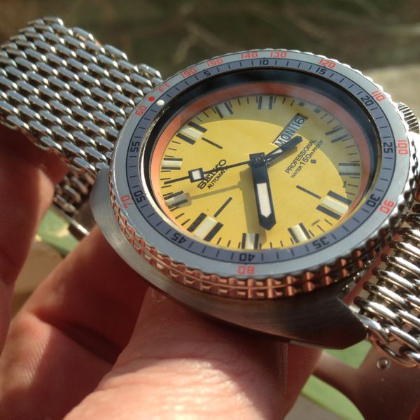 SOLD - Seiko 6309-7049 Yellow SOXA | WatchCharts Marketplace