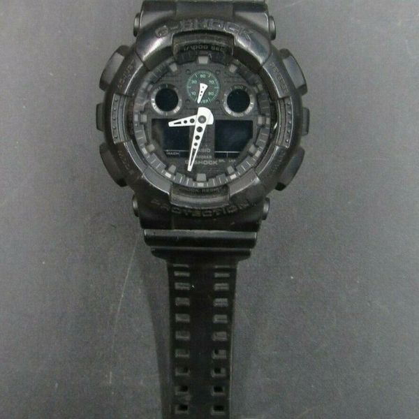 Casio GA100MB-1A Men's G-Shock Ana-Digi Black Dial Black Resin Strap ...