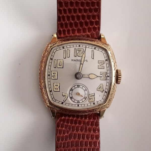 Vintage Hamilton Watch 987E Year 1936, 14k Gold Filled Cusion Case ...