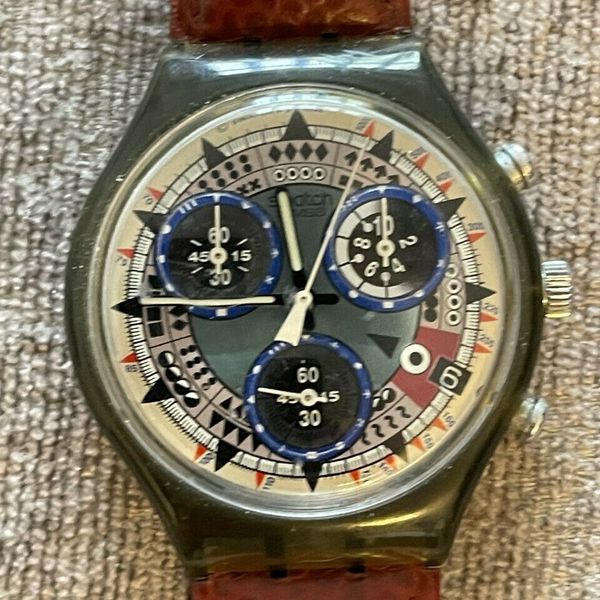 SWATCH WATCH SCM401 ATZ ECO CHRONOGRAPH 1992 | WatchCharts Marketplace