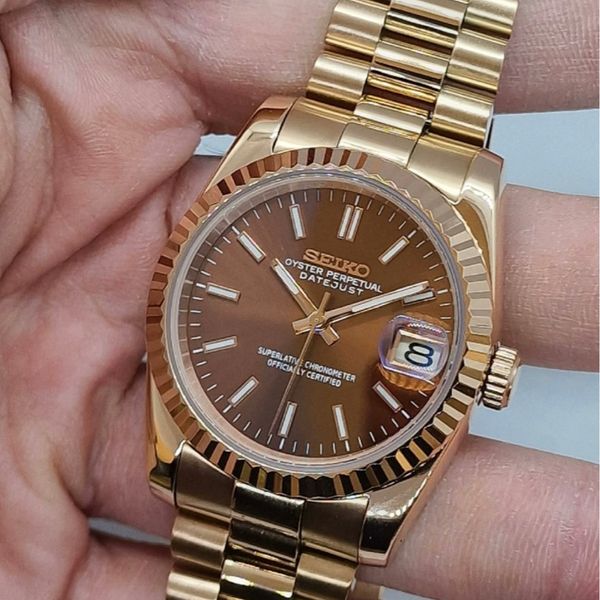 [CUSTOMIZABLE] Seiko Mod Rolex Datejust | WatchCharts Marketplace