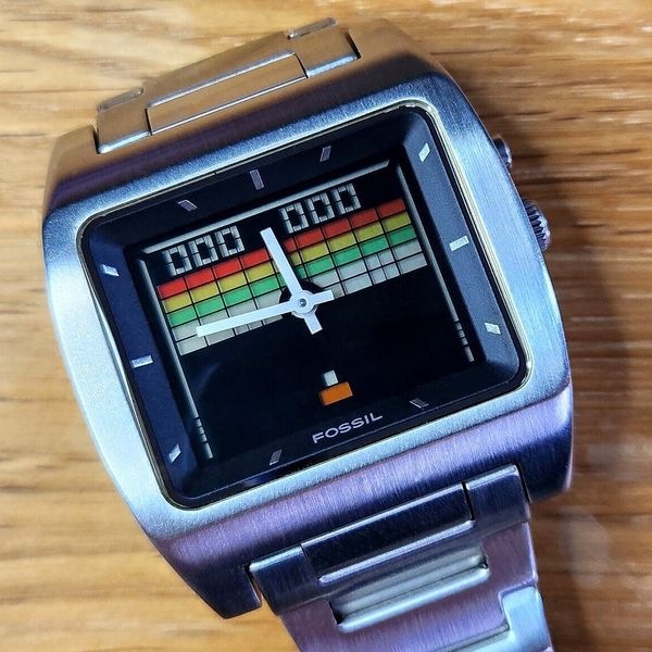 FOSSIL Big Tic ATARI Breakout Animation Men's Watch - Box, Papers VERY ...