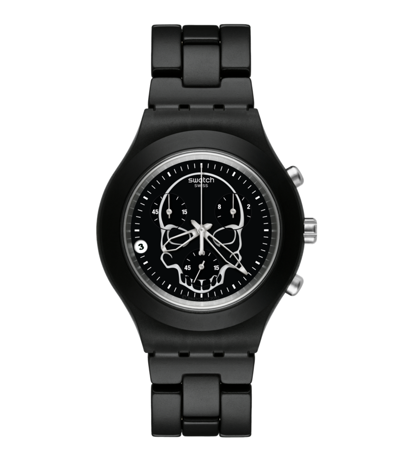 Swatch Full-blooded Black Skull (SVCF4001AG) Market Price | WatchCharts
