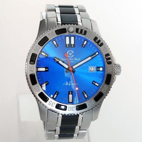 Christopher Ward C6 Kingfisher Diver-Pro Blue Quartz Diver's Watch CW ...