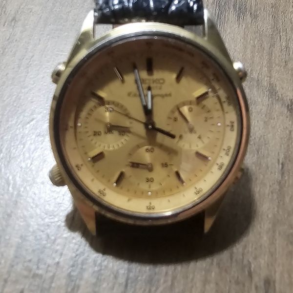 Vintage Seiko Speed Master Chrono Model Gold Tone Ref. 7a28 7029 RUNS | WatchCharts Marketplace