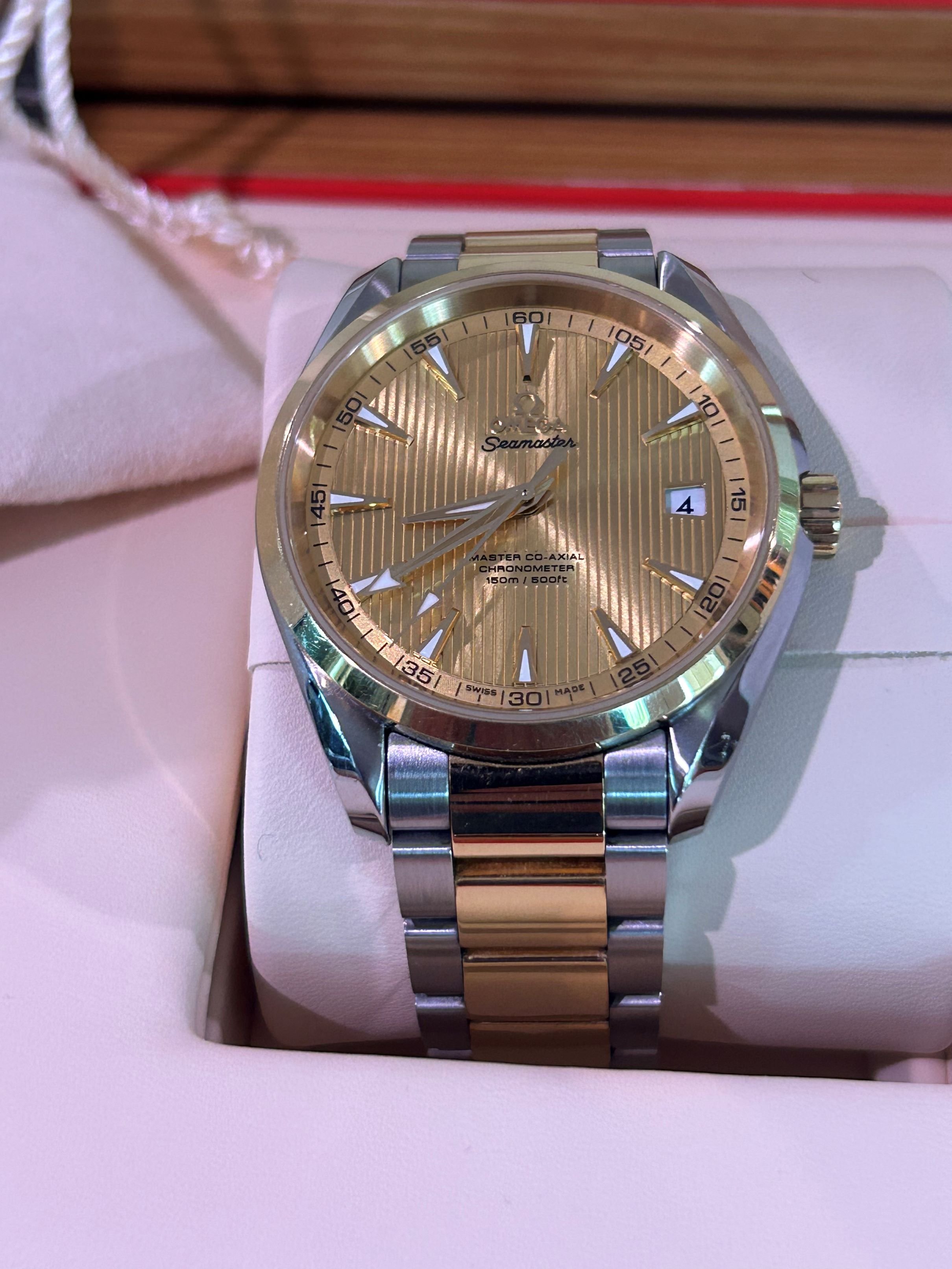 [$7,000 USD] Omega Seamaster Aqua Terra Two Tone 18K Gold & Steel ...