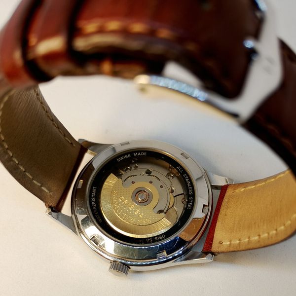 ORIS Automatic Watch Retro Brown Leather | WatchCharts Marketplace