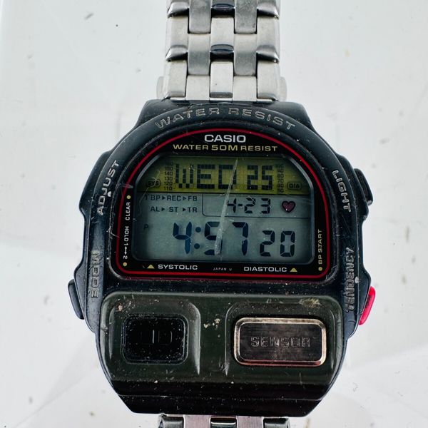 Vintage 1990s Casio BP-100 Digital Watch Blood Pressure | WatchCharts ...