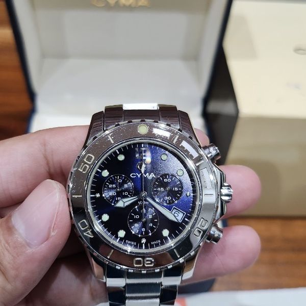 [100% Authentic] CYMA Chronograph Watch | WatchCharts Marketplace