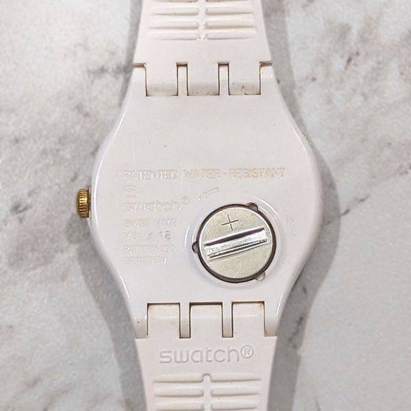 Swatch SPARKLELIGHTNING Wrist Watch White Gold Bling Swiss Needs New ...