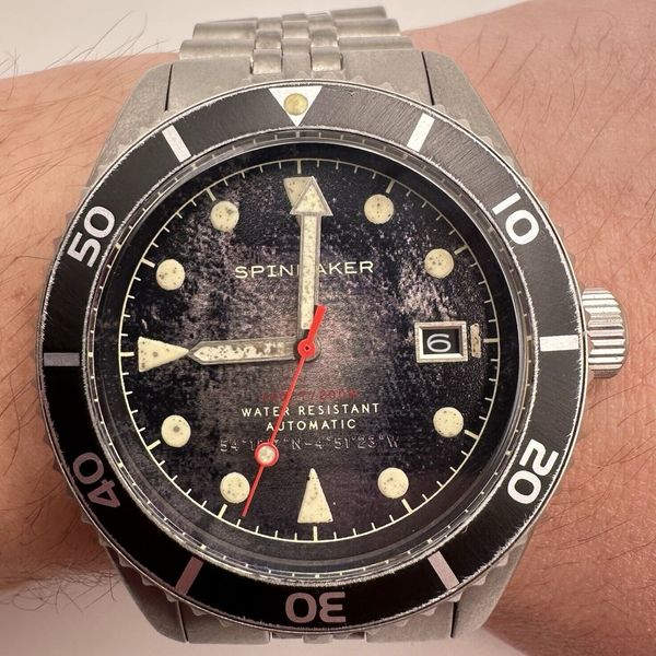 Spinnaker Wreck Men's Japanese Automatic Barnacle Black Watch SP-5089 ...