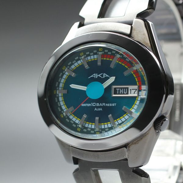 New Battery [Near MINT] SEIKO ALBA AKA V743-5A10 Quartz Men's Watch ...