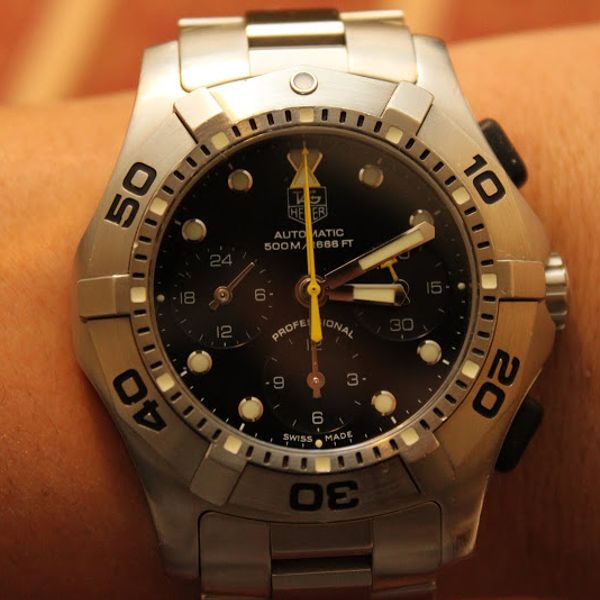 SOLD: Tag Heuer Aquagraph 500M Diver Watch w/ Bracelet - $1,200 ...