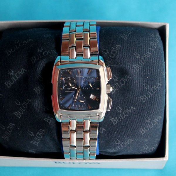 Bulova Quartz Watch Mens Chronograph Quartz Analog C867978 Blue Dial ...