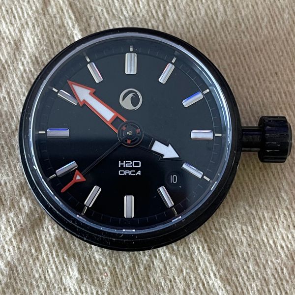 H2O Orca DLC MODULE, Swiss ETA 2824 , Orange & White Hands , Just ...