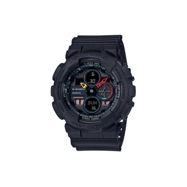 Casio G-Shock Neo Tokyo Color Analog-Digital Black Watch GA140BMC-1A ...