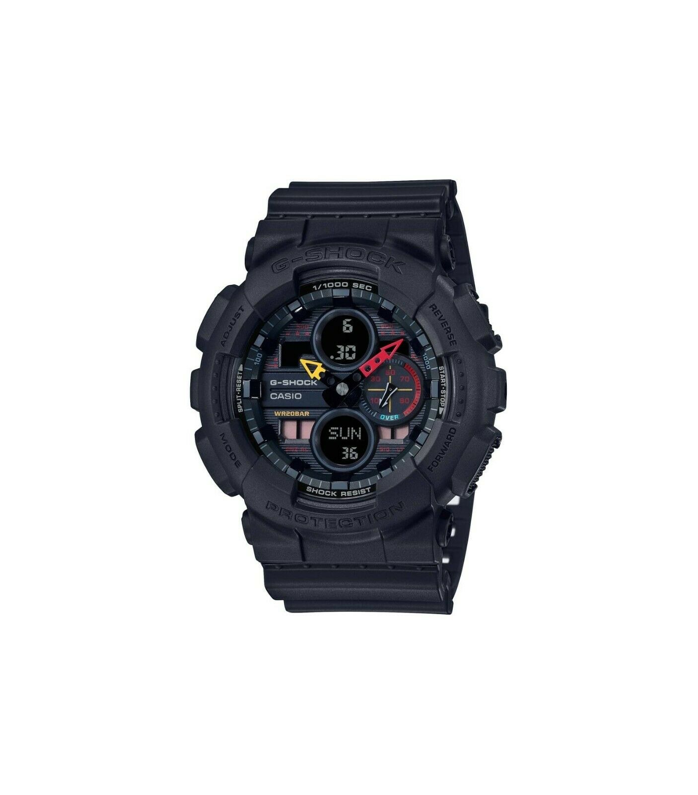 Casio G-Shock Neo Tokyo Color Analog-Digital Black Watch GA140BMC-1A ...