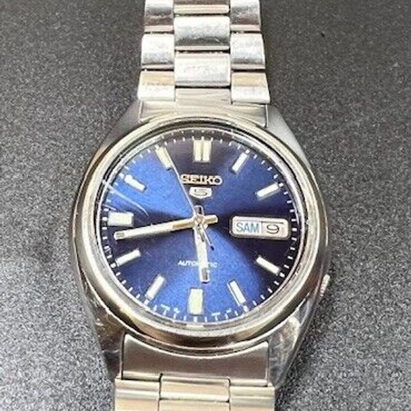 Vintage Seiko 5 Blue Dial 7009-3040 Day Date Automatic Watch - Parts/Repair | WatchCharts ...