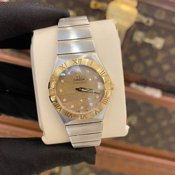 (LIKE NEW) 2019 OMEGA CONSTELLATION 18K 750 YELLOW GOLD DIAMOND DIAL ...