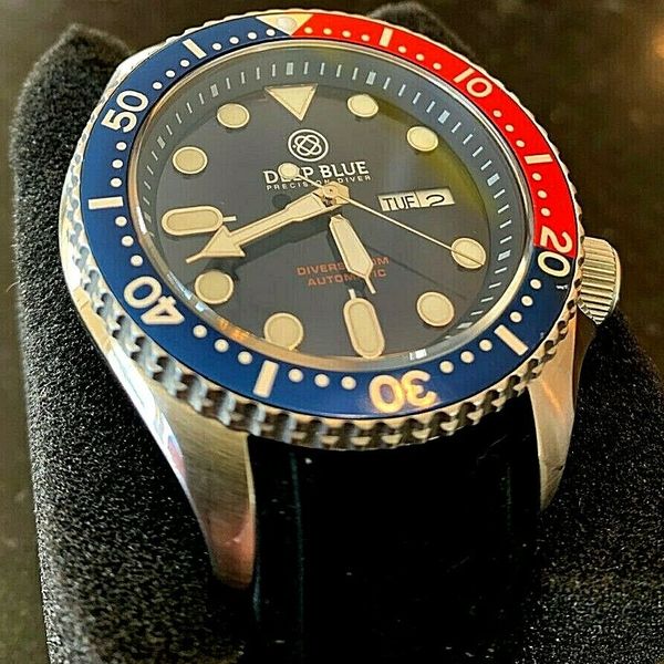 Deep Blue Nato Diver (Military Diver) Pepsi Bezel Blue Face Full Kit ...