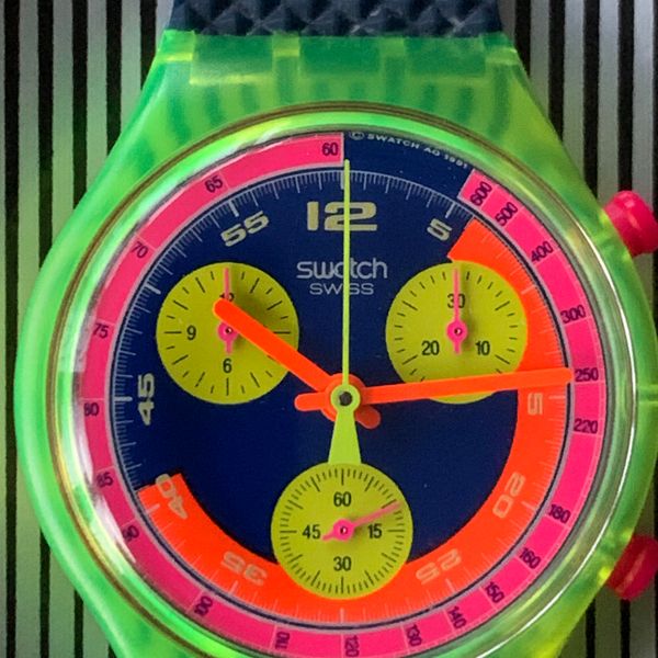 FS: 1991 Swatch Grand Prix SCJ101 DeadStock Working Chrono NEVER USED ...