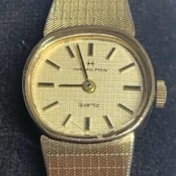 Vintage Hamilton Electronic 830681 Womens Watch Gold Tone For Parts Or ...