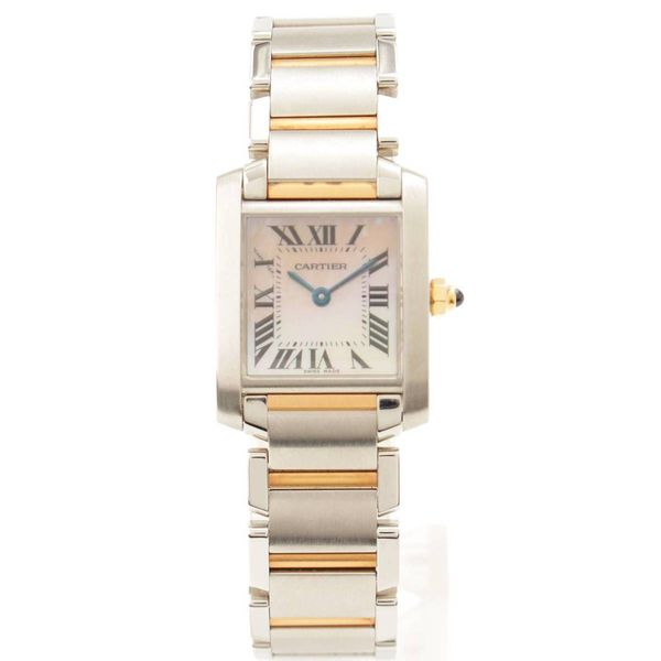 [Cartier] Cartier Tank Francaise SM Shell Dial Watch W51027Q4 Silver ...