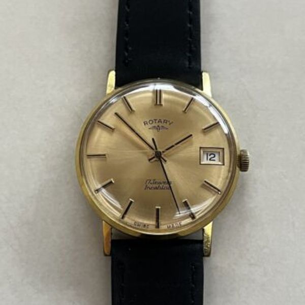Vintage Rotary 17 Jewels Incabloc Mechanical Manual Swiss Men’s Watch ...