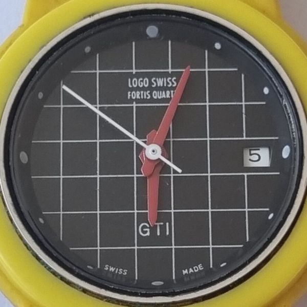 Great Ladies' Wristwatch Fortis GTI Logo Swiss Quartz with Yellow ...