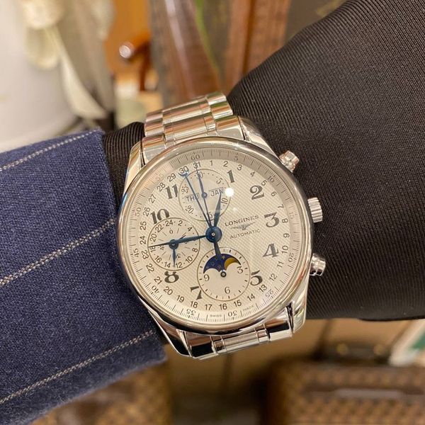 2021 LONGINES MASTER COLLECTION MOON FACE CHRONOGRAPH REF L2.673.4.78.6 ...