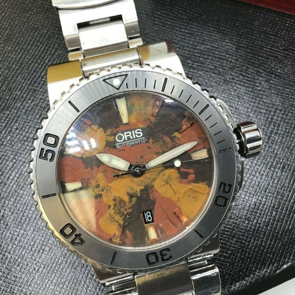 Oris Aquis Tactical Desert Camouflage Custom Dial Dive Watch 44mm Steel ...