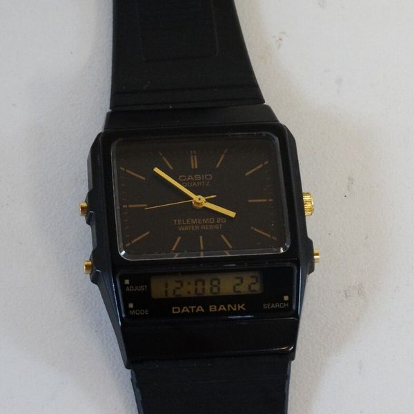 Rare Vintage Casio DIGI-ANA Telememo Data Bank AB-10W (344) Men Watch | WatchCharts Marketplace