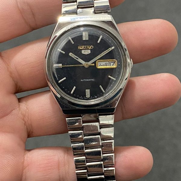 SEIKO Series 5 Automatic Black Dial Men's Watch SNXS79J1 - Silver-tone ...