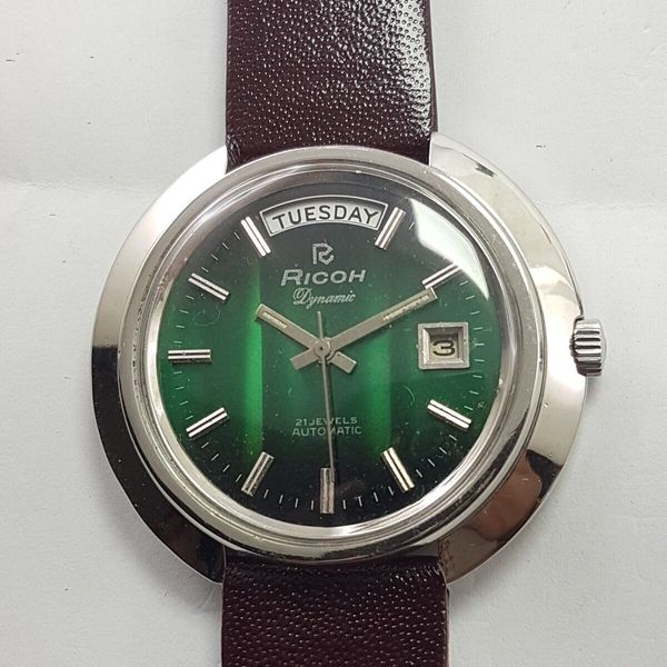 Vintage Ricoh Dynamic Mens Gents Automatic Wrist Watch Day Date ...