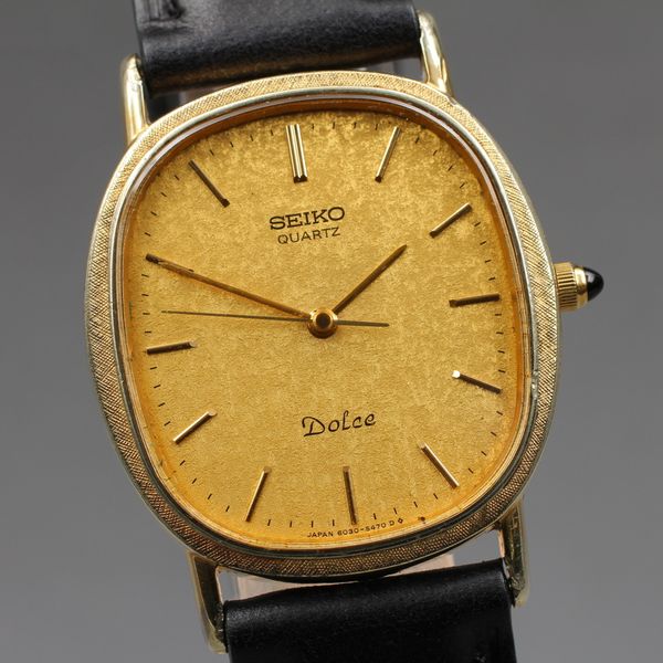 [Exc+5] Vintage GOLD SEIKO DOLCE 6030-5410 Men's Quartz Mens Watch From JAPAN | WatchCharts ...