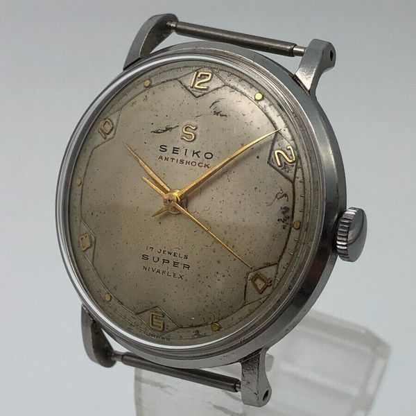 Vintage 1956 SEIKO SUPER Rare dial J13002 Hand-winding Japan #1911 ...