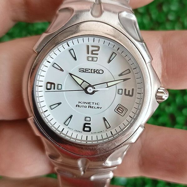NICE & RARE SEIKO KINETIC AUTO RELAY 5J22-0A30 ORIGINAL DIAL GENTS WATCH | WatchCharts Marketplace