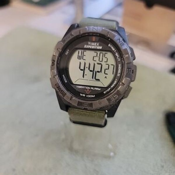Timex Expedition Men's Digital Vibration Alarm M540 Chronograph, New ...
